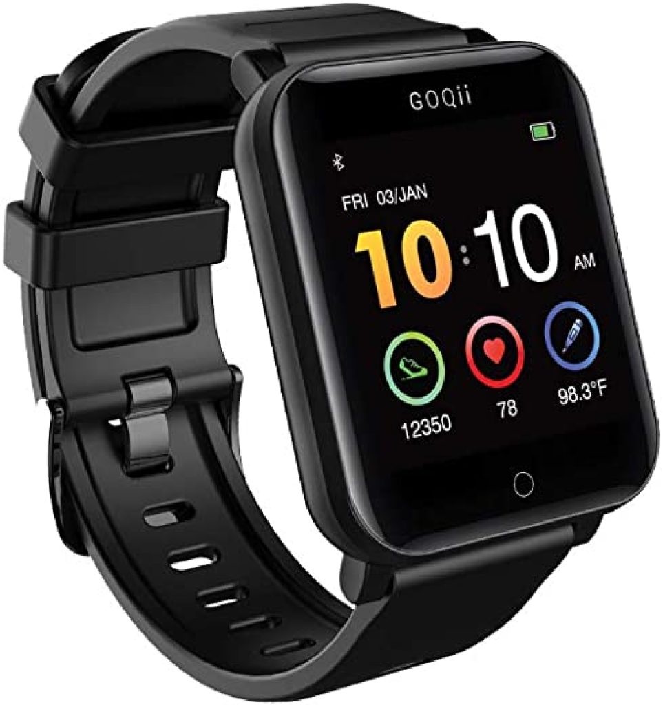 GOQii Smart Vital MAX SpO2 ,IP68 Smartwatch ( Black)